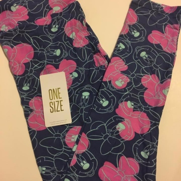 LuLaRoe | Pants & Jumpsuits | Disney Lularoe Os Leggings Minnie Mouse ...